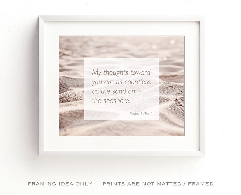 Beach Bible Verse Art Coastal Scripture Art Print Seashore - Etsy