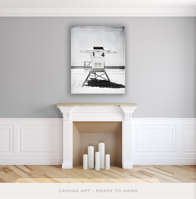 Lifeguard Tower Print Beach Canvas Wall Art San Diego - Etsy