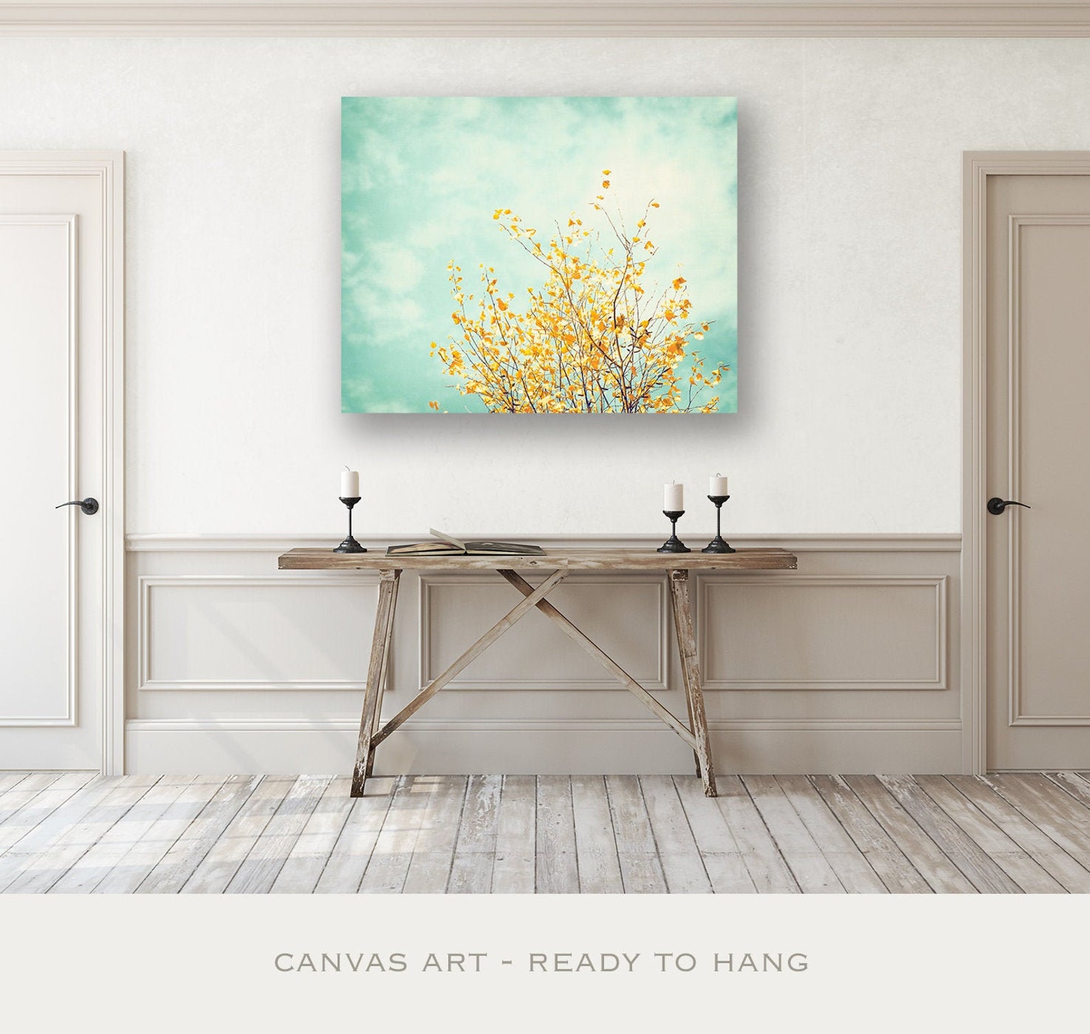 Large Canvas Tree Print Photography Nature Mint Nursery | Etsy