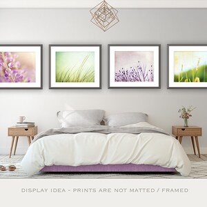 Nature Photography Set of Four Prints - Purple Green Pastel Artwork 4 ...