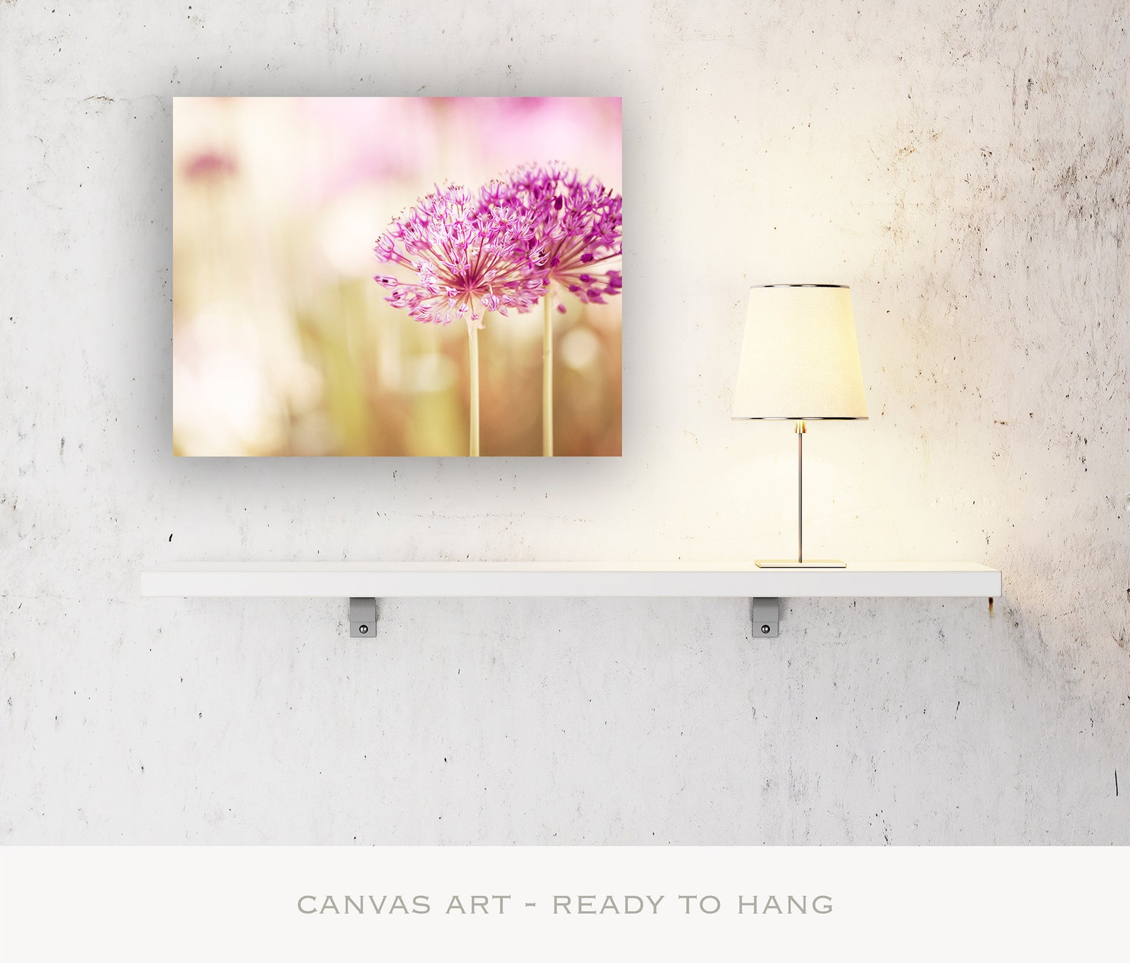 Light Pink Wall Art Large Canvas Girly Wall Art Flower | Etsy