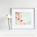 Mint Wall Art, Pink Flower Photography - Shabby Chic Wall Art, Girl ...
