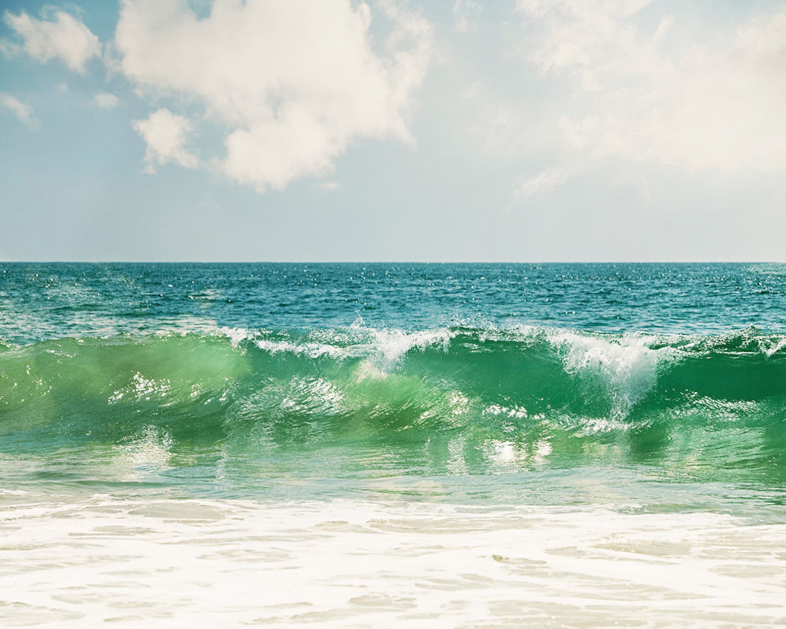 Ocean Print Large Canvas - Wave Wall Art, Beach Artwork, Coastal ...