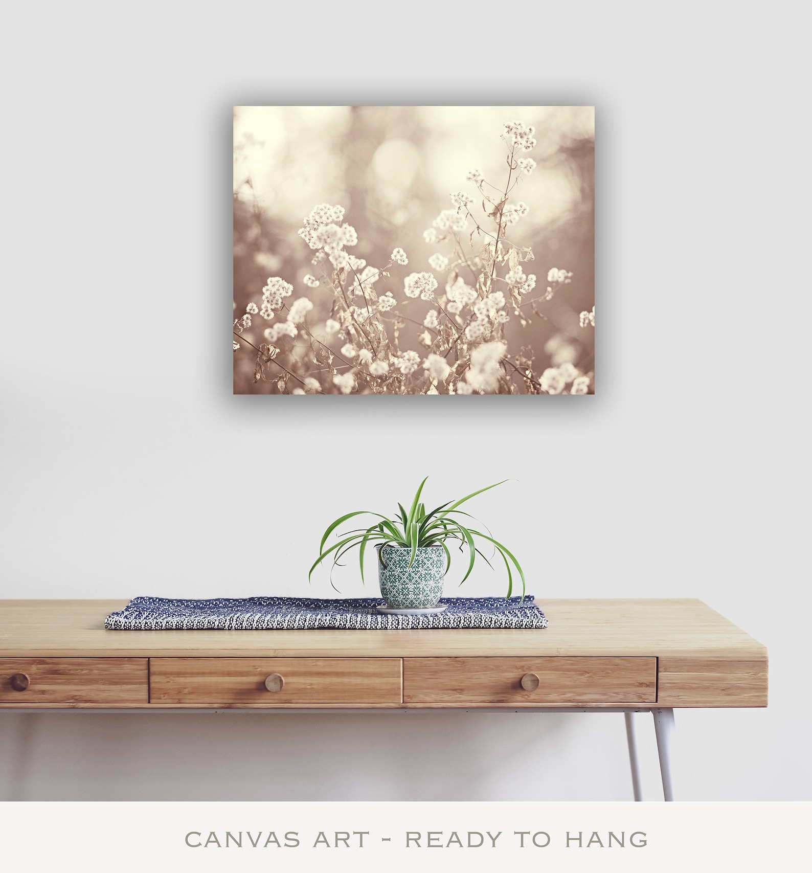 Rustic Canvas Wall Art Botanical Print Country Artwork | Etsy