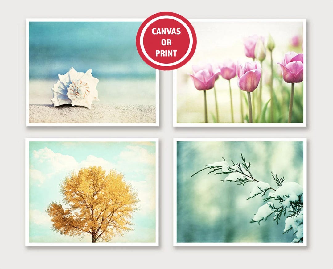 Four Seasons Gallery Wall Art - Photography Nature Prints (set of 4) - Etsy