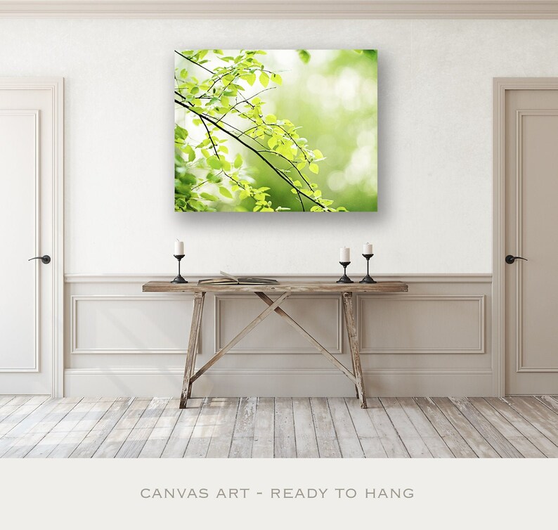 Tree Print Leaf Photography Green Canvas Prints Country | Etsy