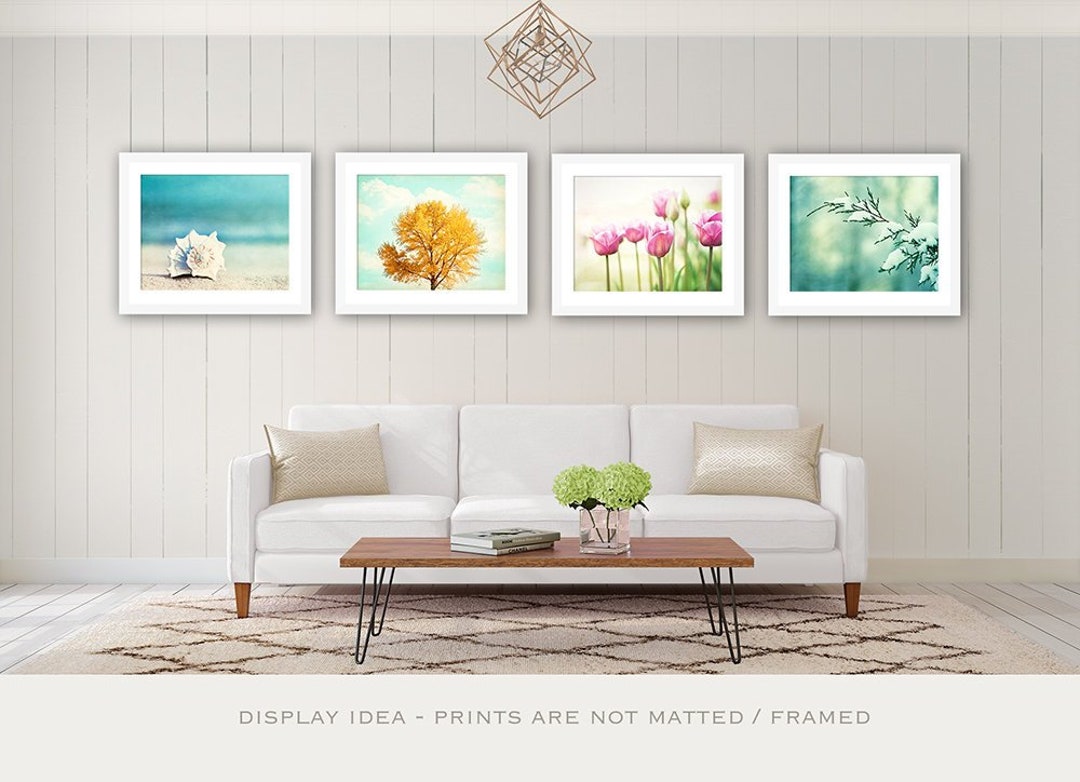 Four Seasons Wall Art - Set of Four Prints, Photography Nature, Living ...