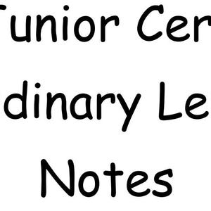 Junior Cert Ordinary Level Maths Notes - Etsy