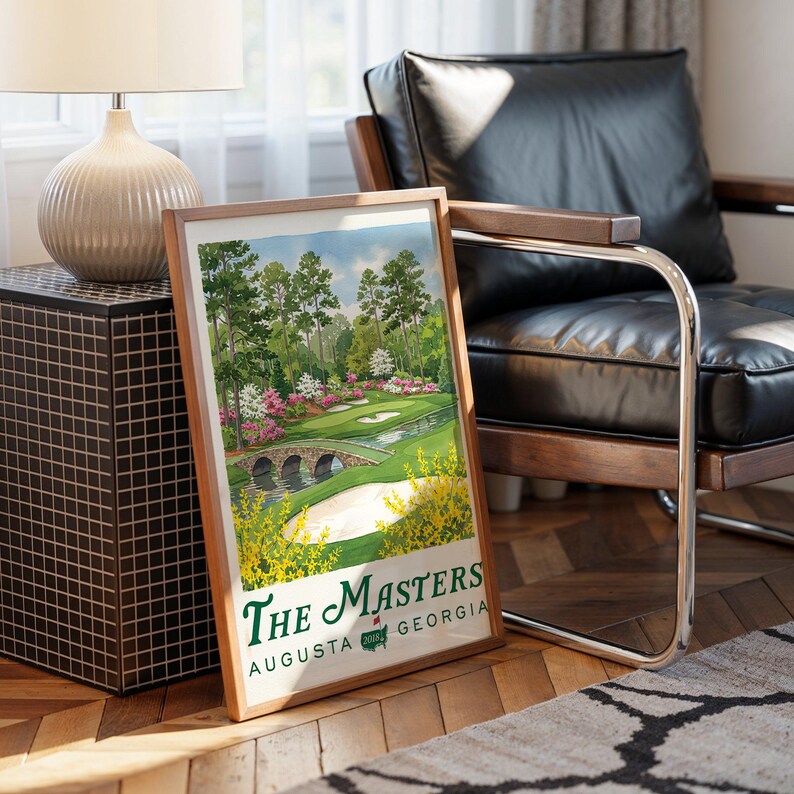 Augusta Golf Tournament Poster Art Print Vintage Wall Decor Digital ...