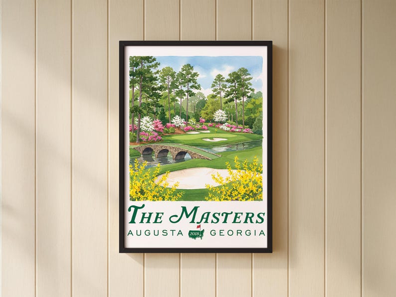 Augusta Golf Tournament Poster Art Print Vintage Wall Decor Digital ...