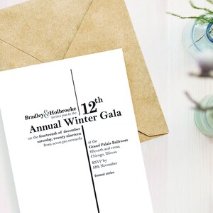 Corporate Event Invites | Winter Gala Invitation | Corporate ...