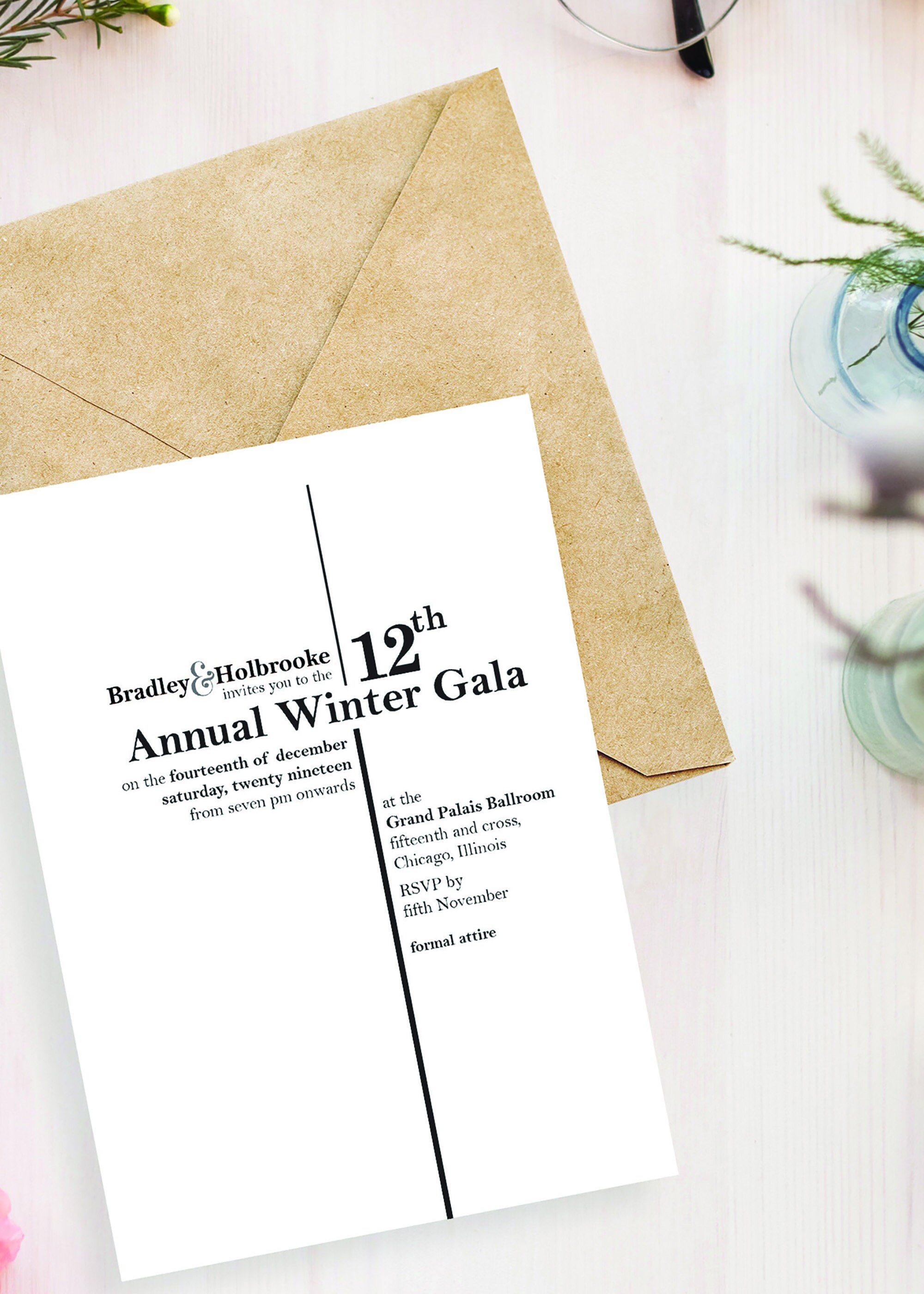 Corporate Event Invites | Winter Gala Invitation | Corporate ...