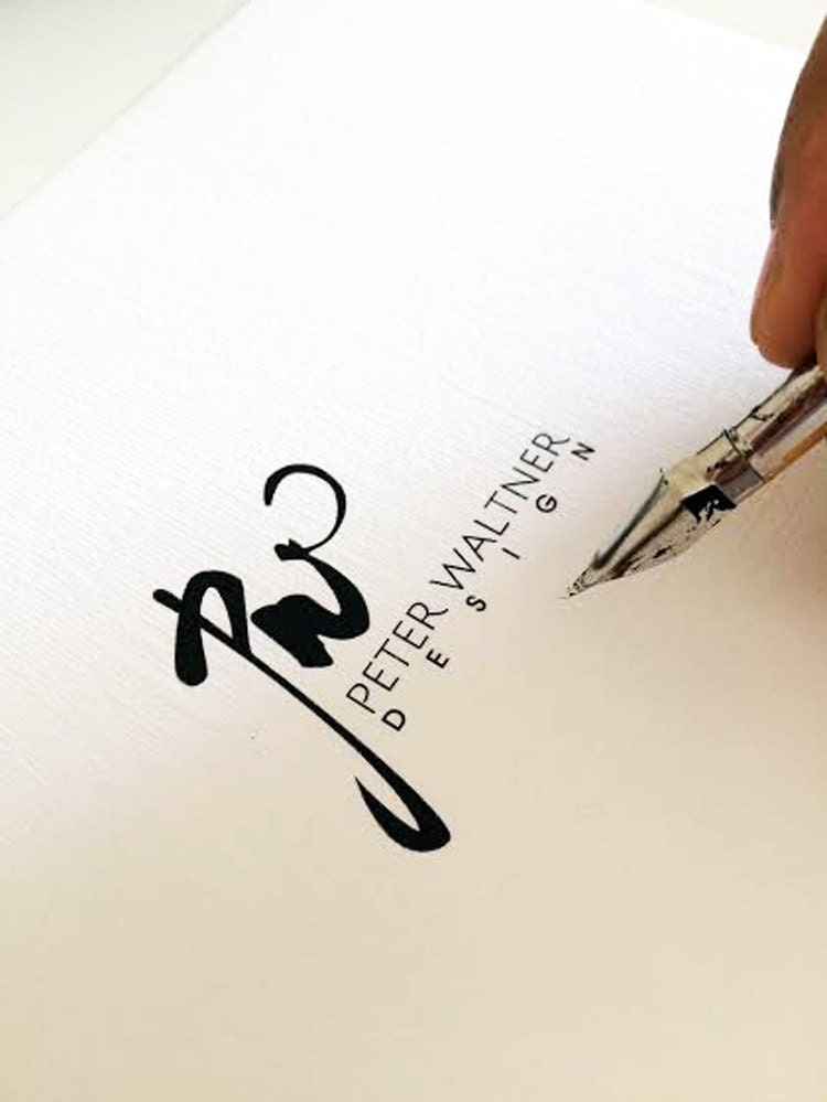 Handwritten Signature Logos With Your Initials. Custom Logos - Etsy