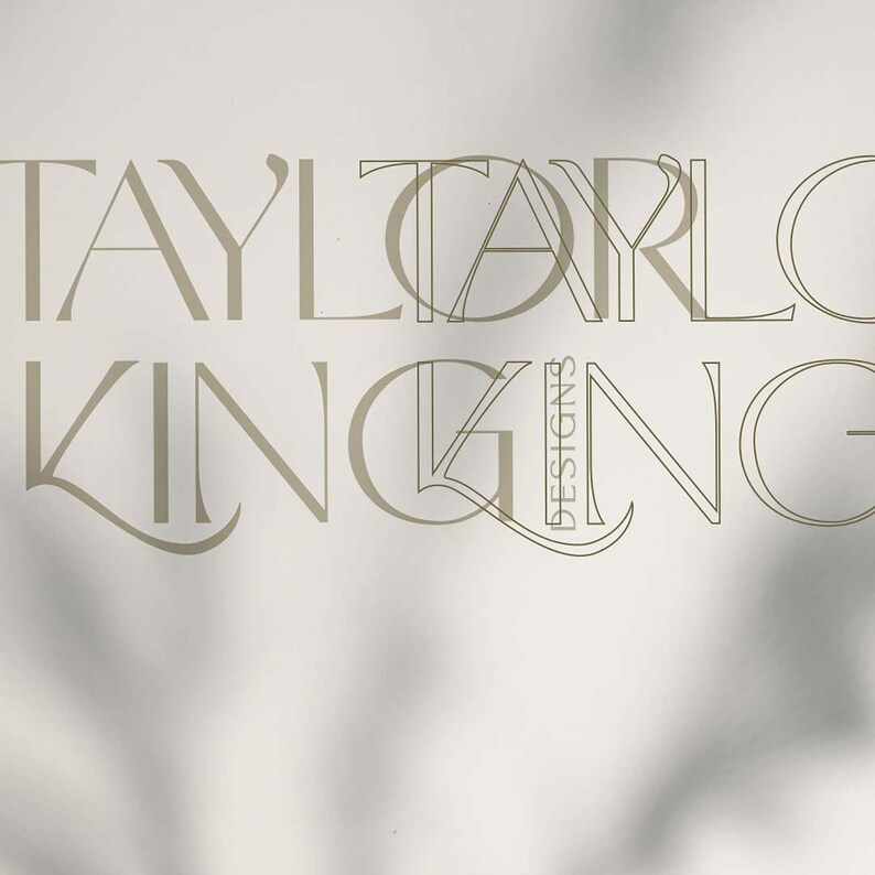 Elegant Type Based Branding Design - Etsy