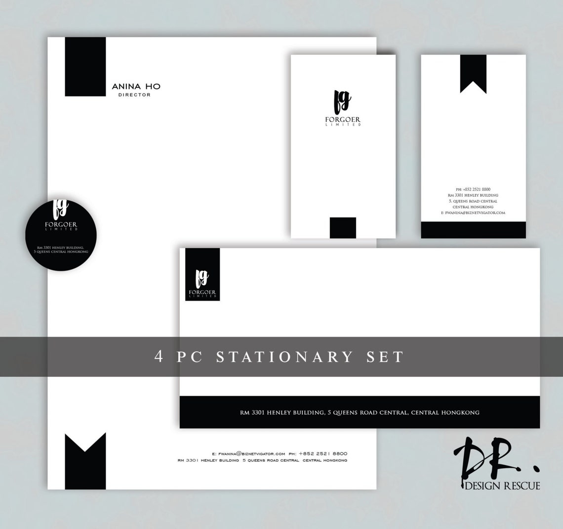Business Stationary Letterhead Design Business Cards - Etsy