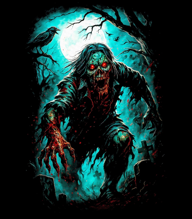 140+ Halftone Horror Designs Bundle for DTF DTG Halftone Halloween T ...
