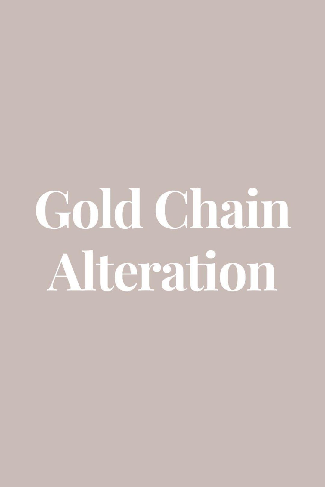 Custom Gold Chain Alteration - Add Me to Your Order! - Etsy