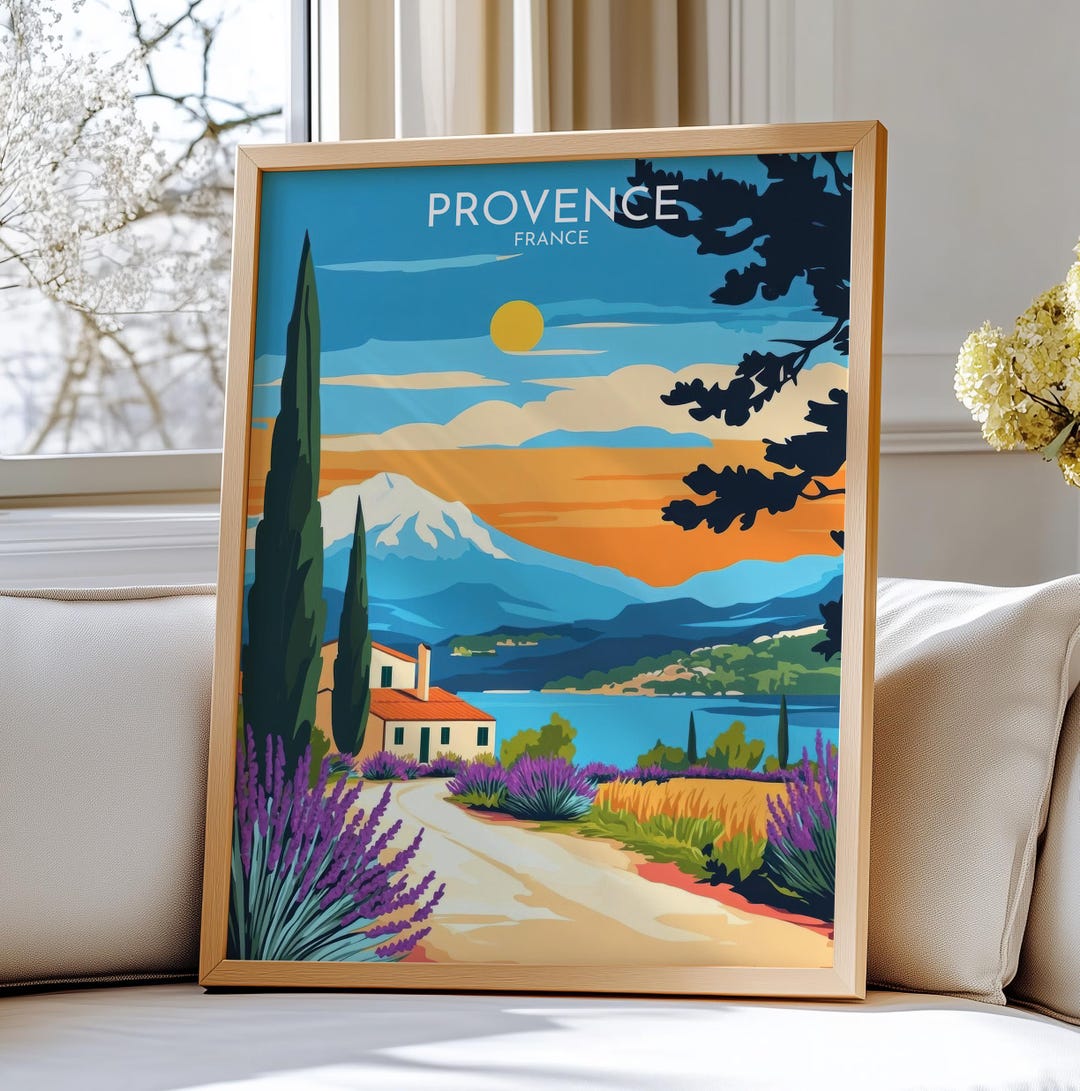 Provence, France Printable Wall Art – Provence Travel Art: Scenic ...
