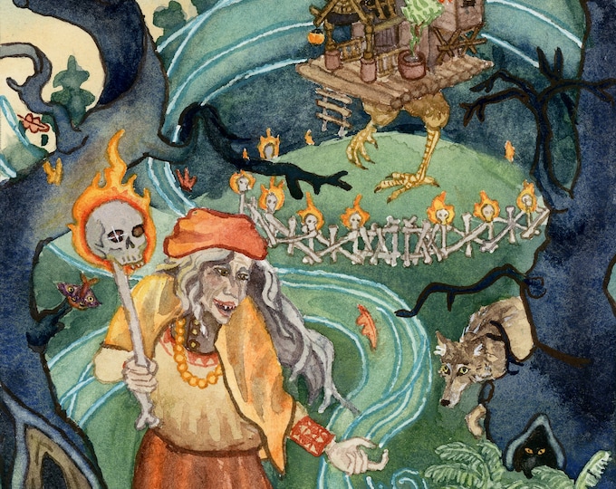 Baba Yaga Prayer Card - Etsy