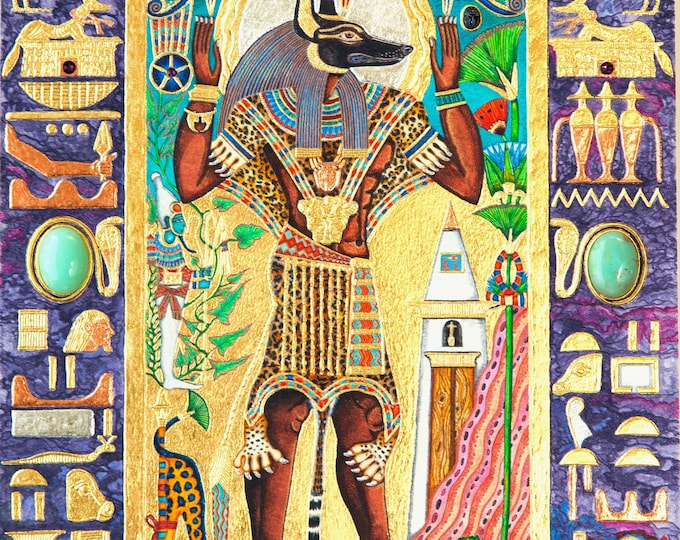 Anubis (anpu) Prayer Card - Etsy