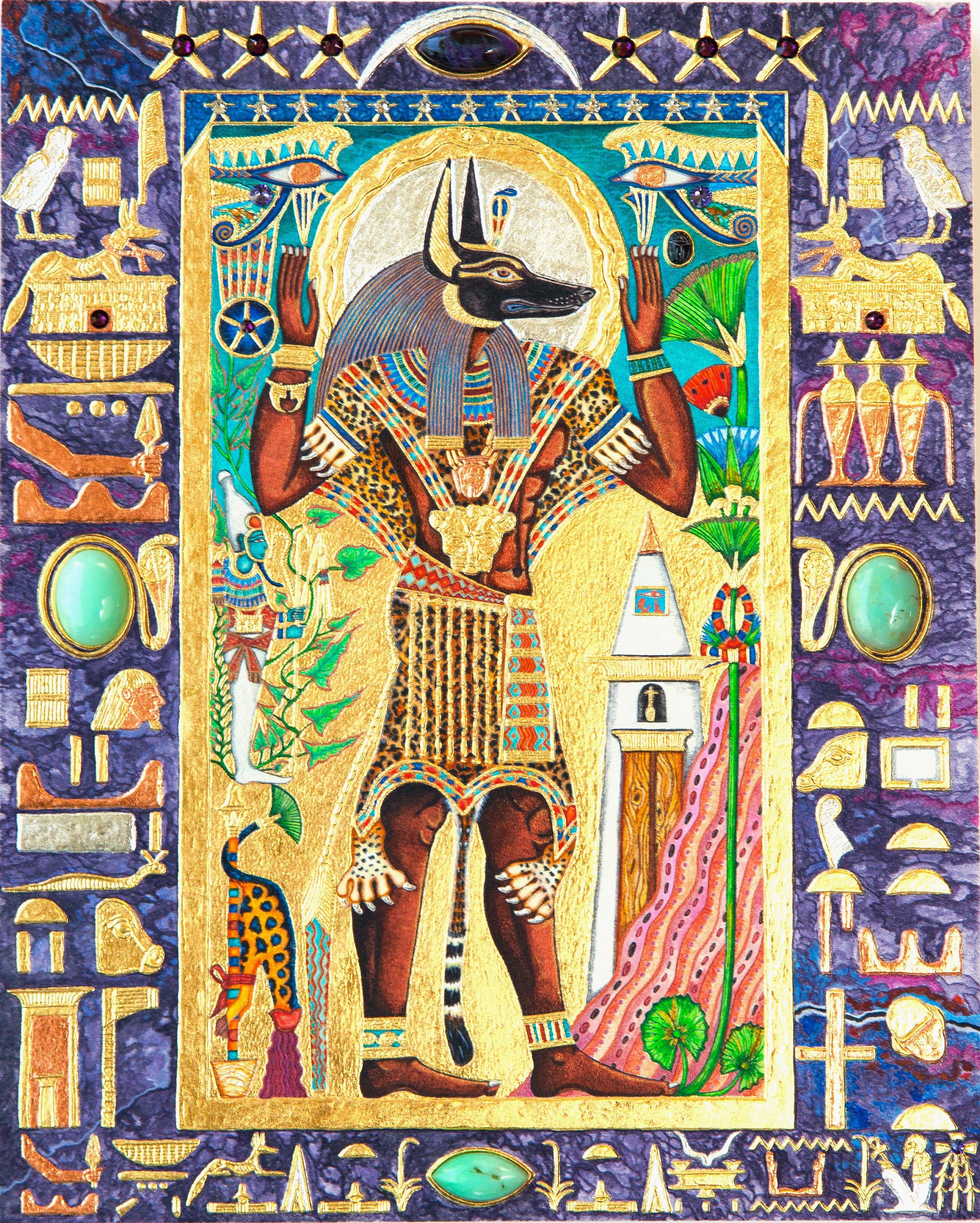 Anubis Anpu Prayer Card | Etsy