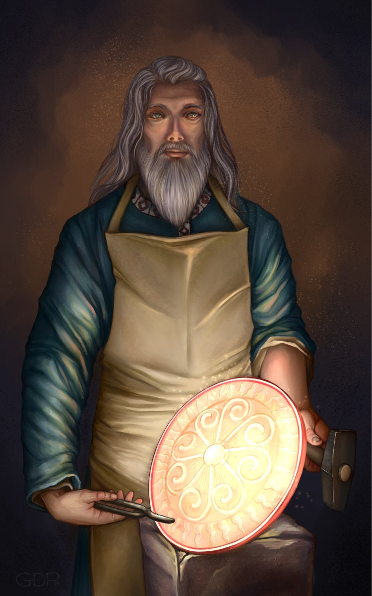 Swarog prayer card | Etsy