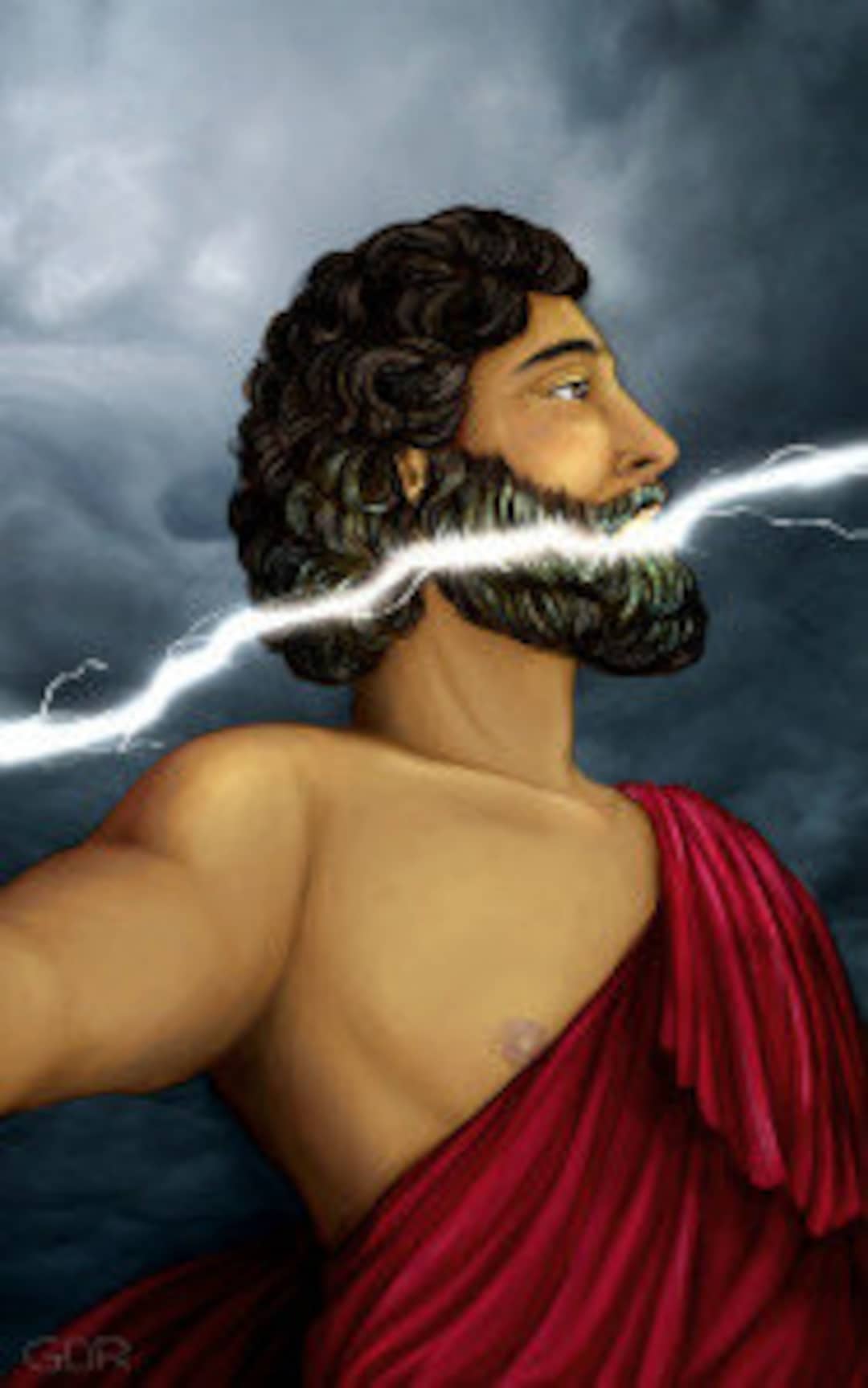Zeus Prayer Card - Etsy