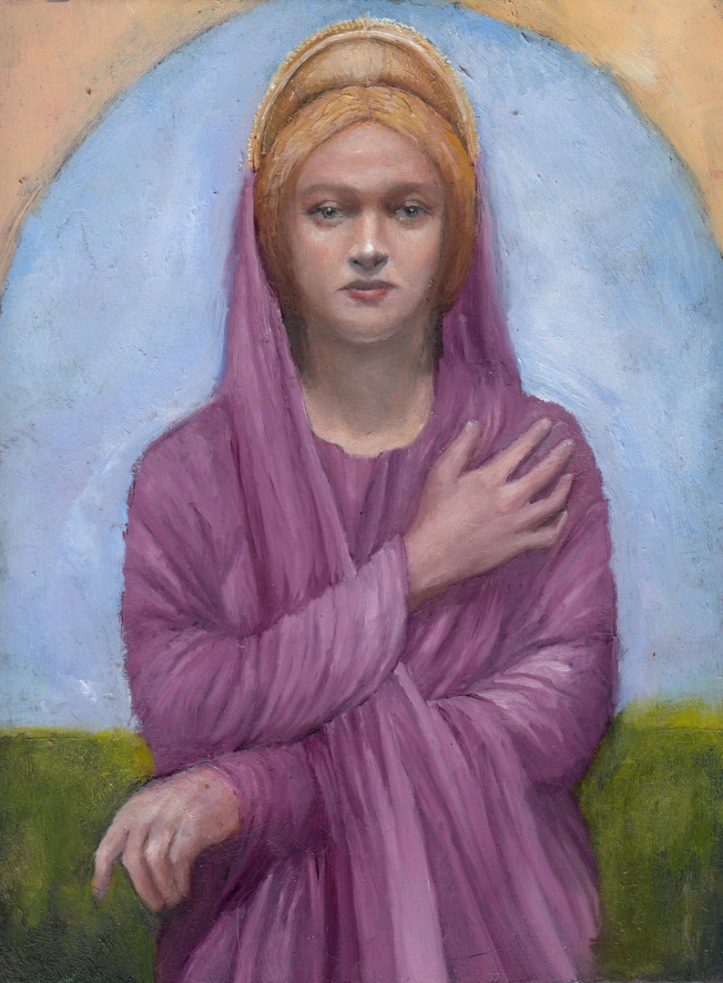 Pudicitia Prayer Card - Etsy