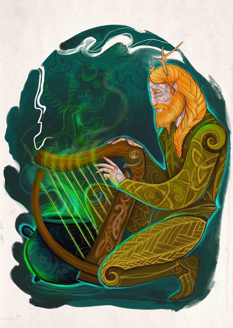 Prayer Card for the Dagda - Etsy