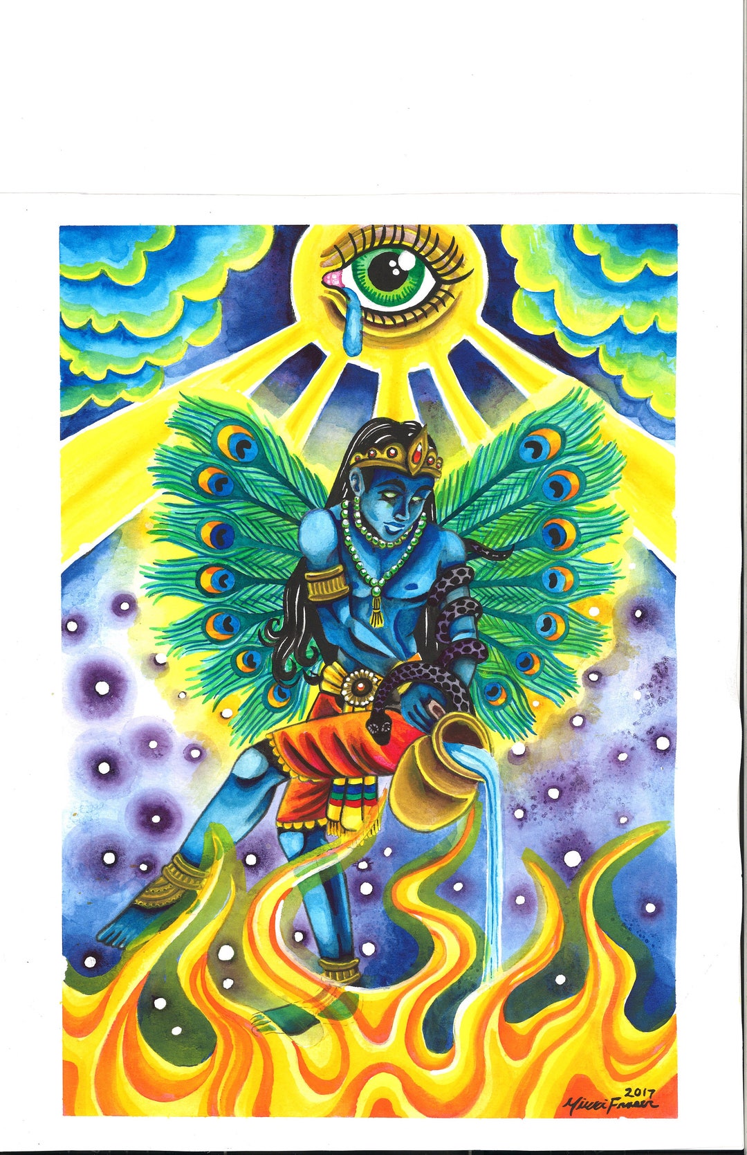 Melek Taus Prayer Card - Etsy