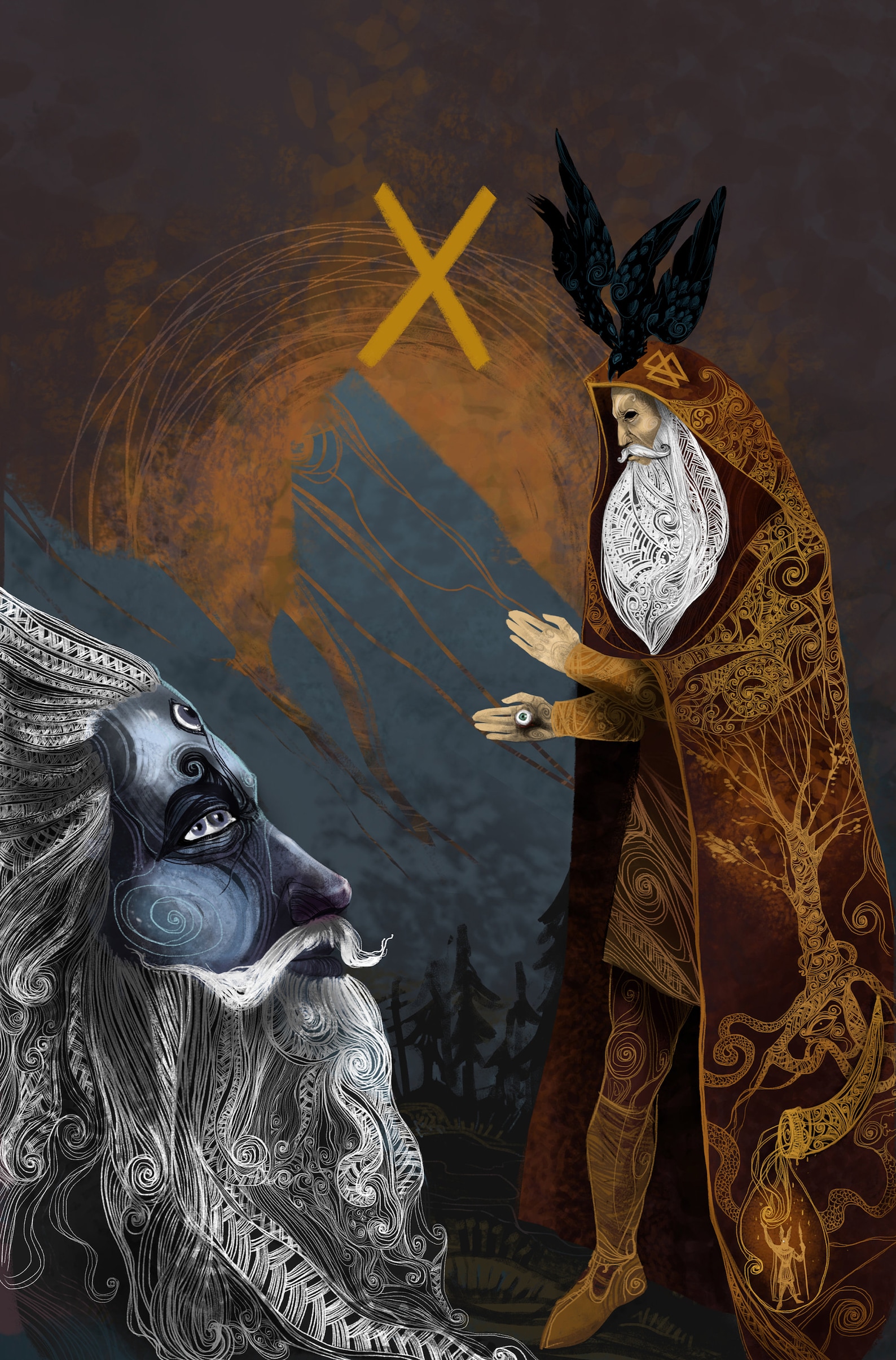 Odin Prayer Card - Etsy