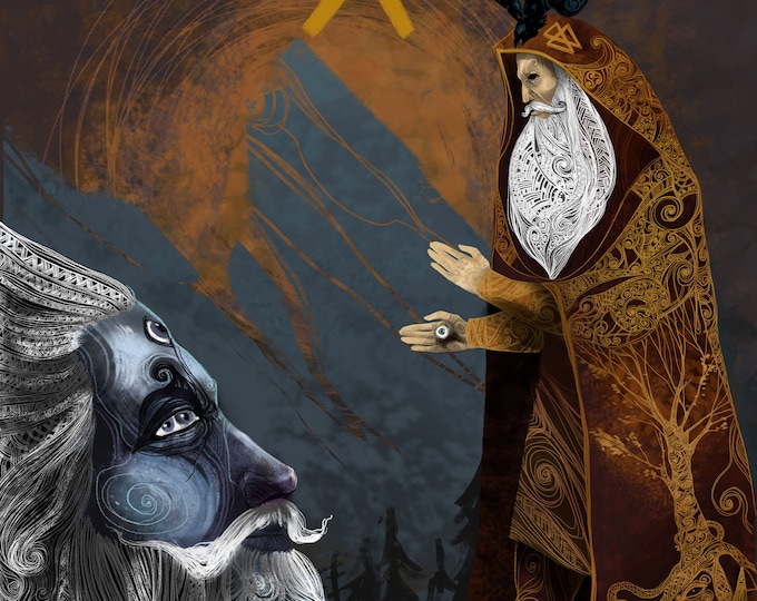 Odin Prayer Card - Etsy