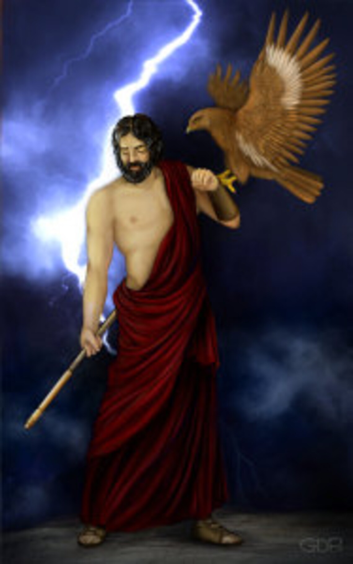 Zeus Prayer Card - Etsy