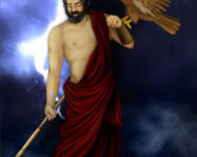Zeus Prayer Card - Etsy