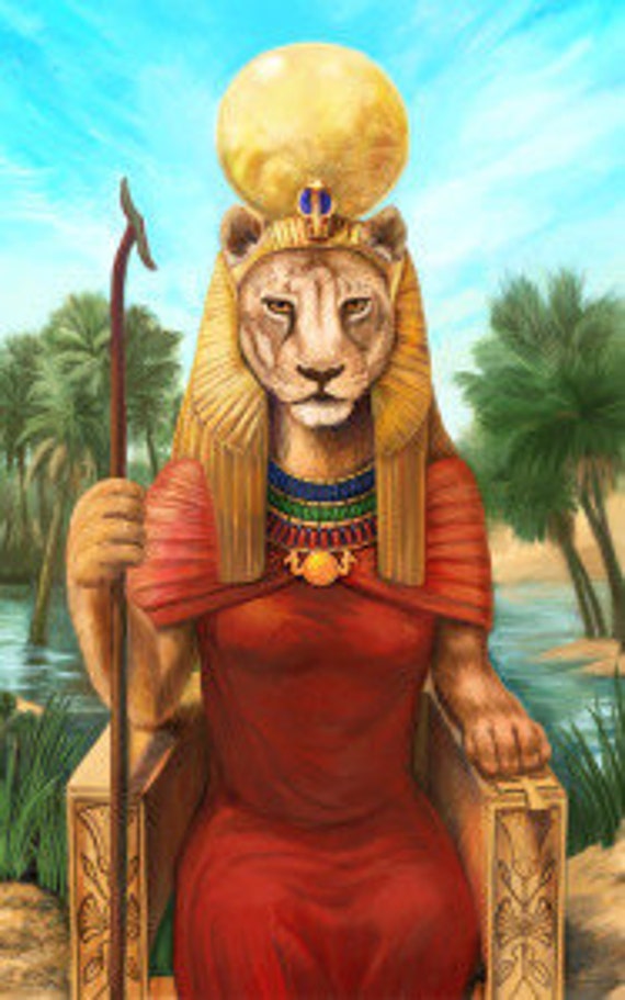 Sekhmet Prayer Card - Etsy