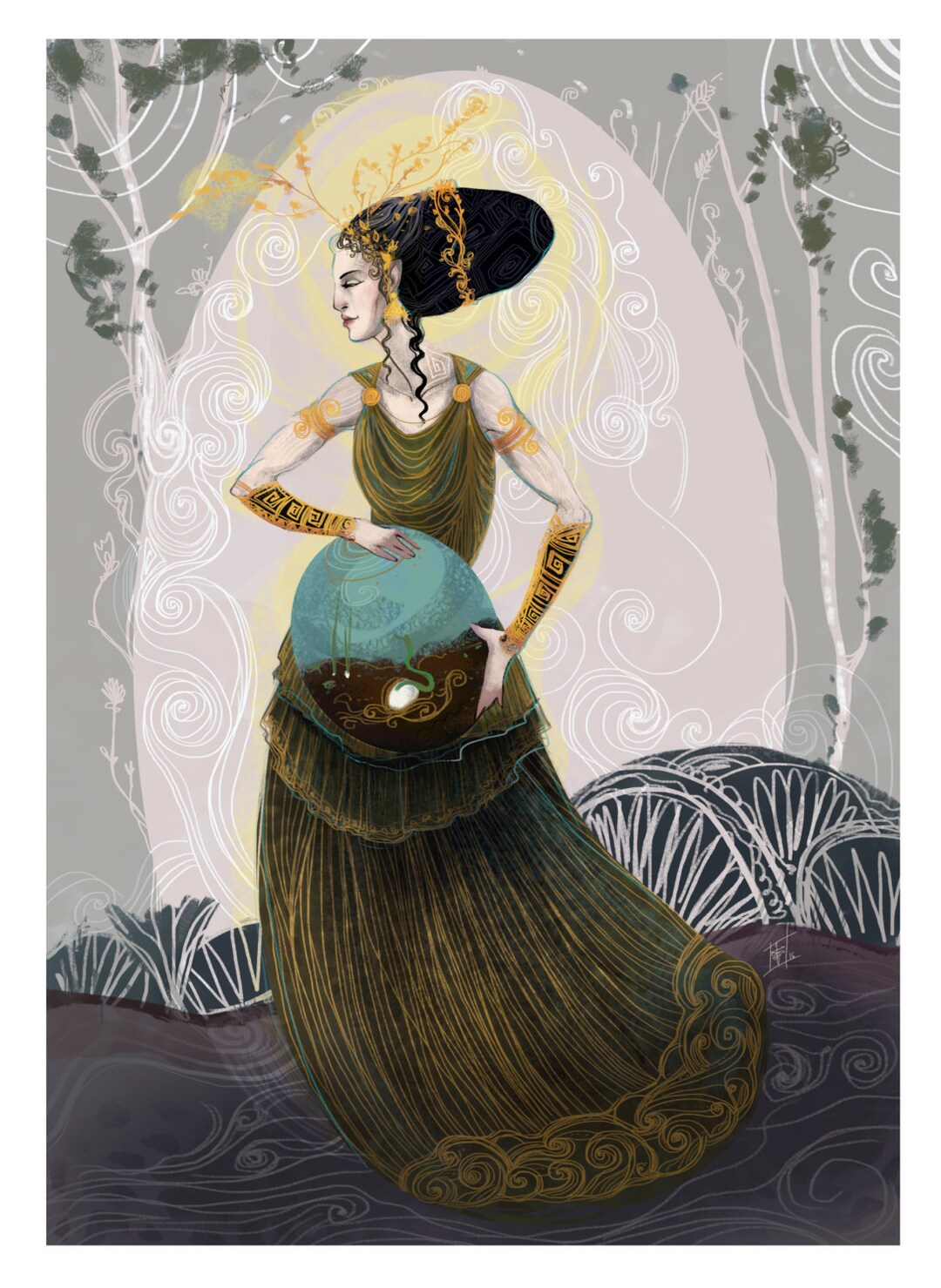 Gaia Prayer Card - Etsy