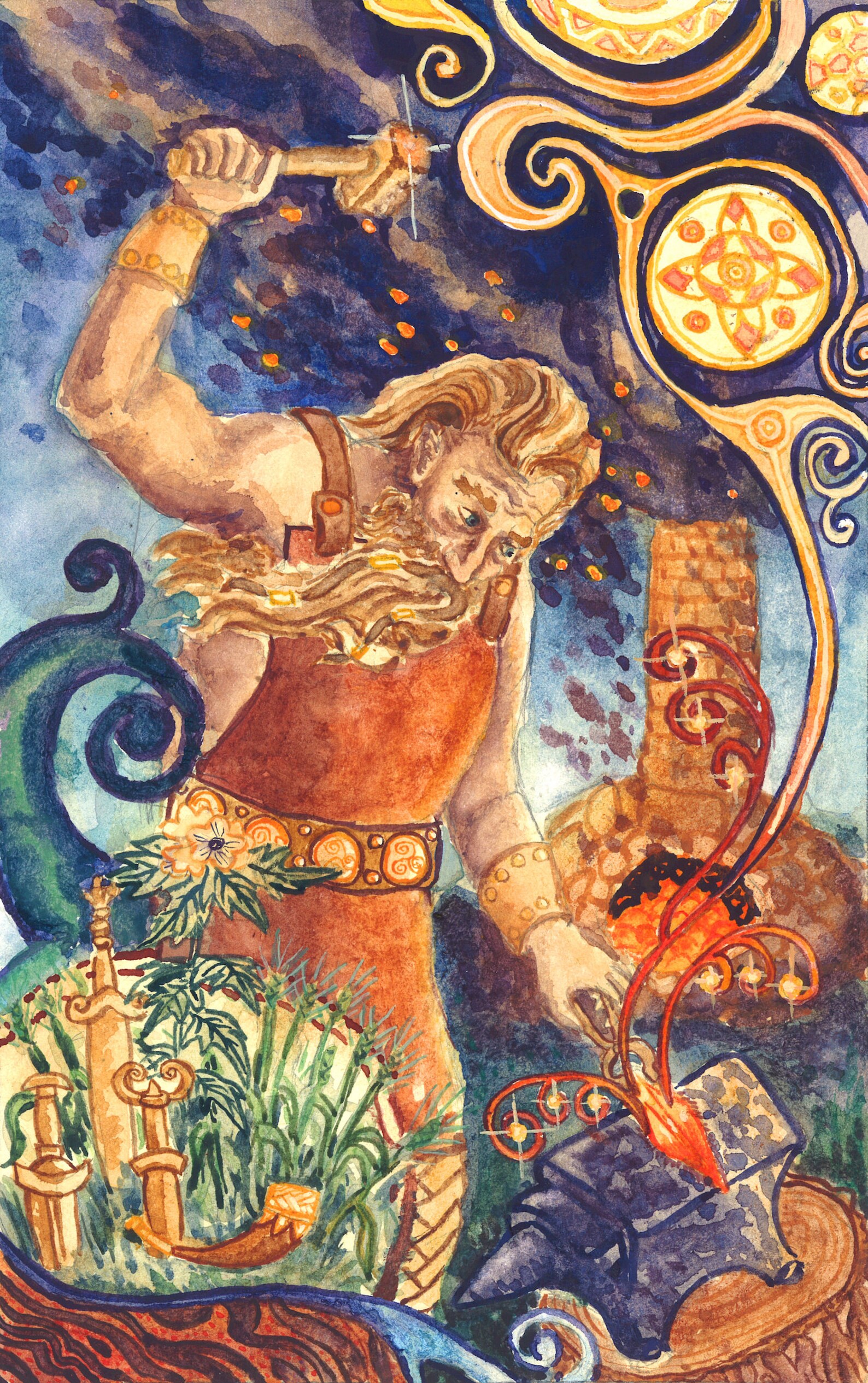 Govannon (gofannon) Prayer Card - Etsy