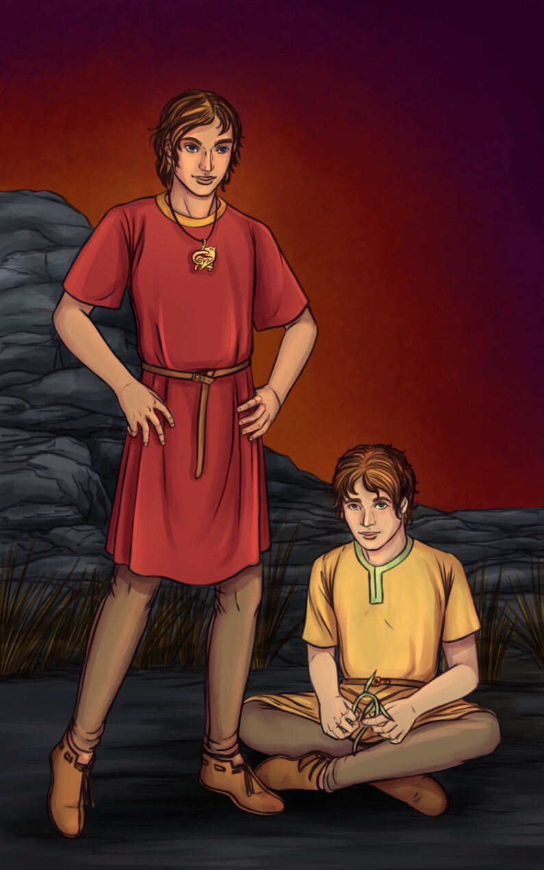 Narvi and Vali Prayer Card - Etsy