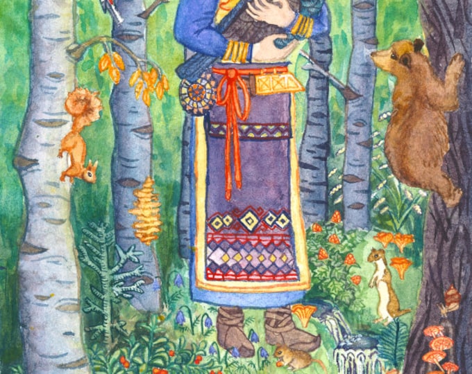 Mielikki Prayer Card - Etsy