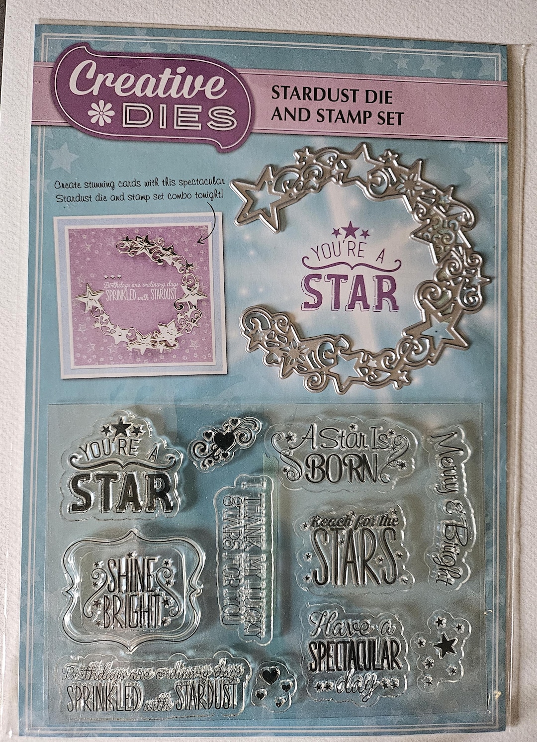 Creative Dies Stardust Die and Stamp Set - Etsy