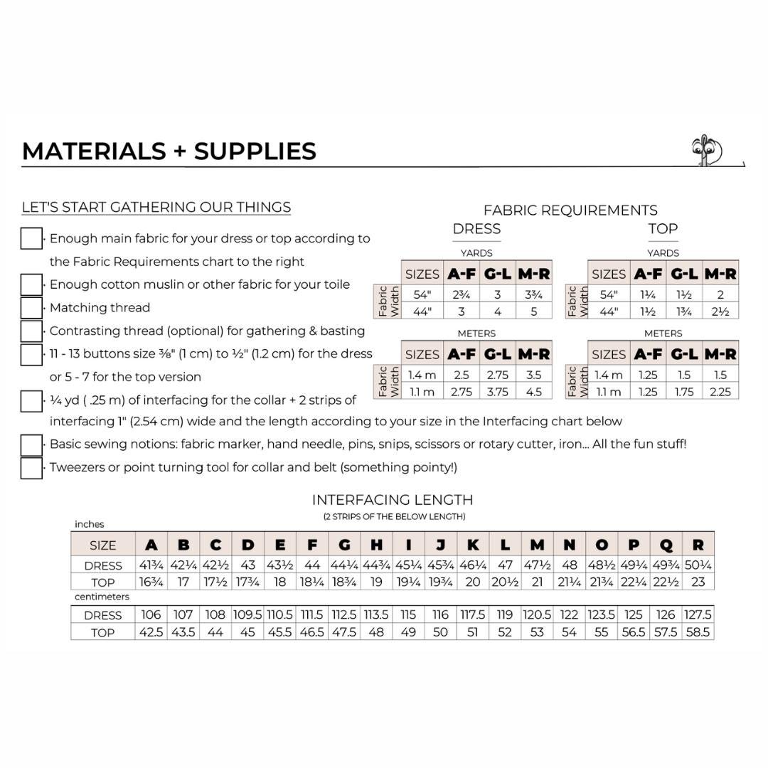 Kali Dress + Top PDF Sewing Pattern | Size Inclusive | Fearless ...