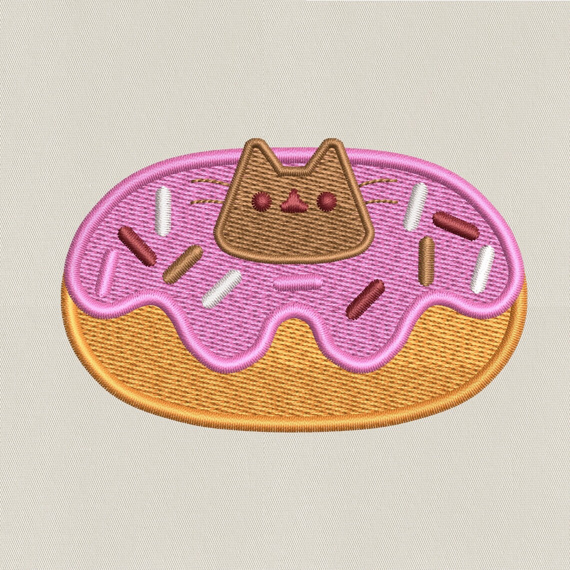 Cute Donut Embroidery Design With Sprinkles, Dessert Machine Embroidery ...