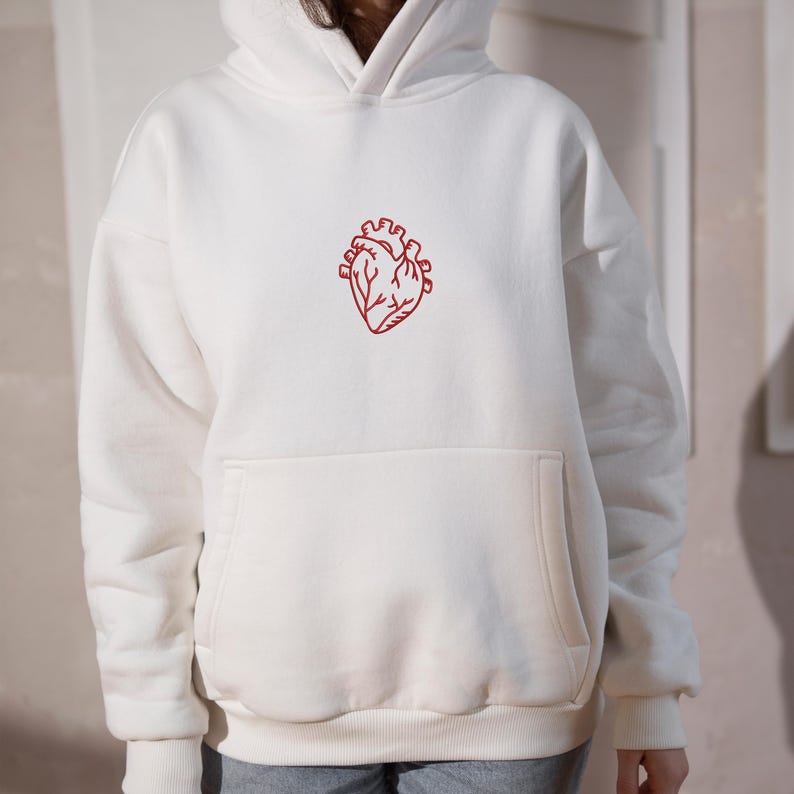 Anatomical Heart Outline Embroidery Design – Medical Gothic File ...