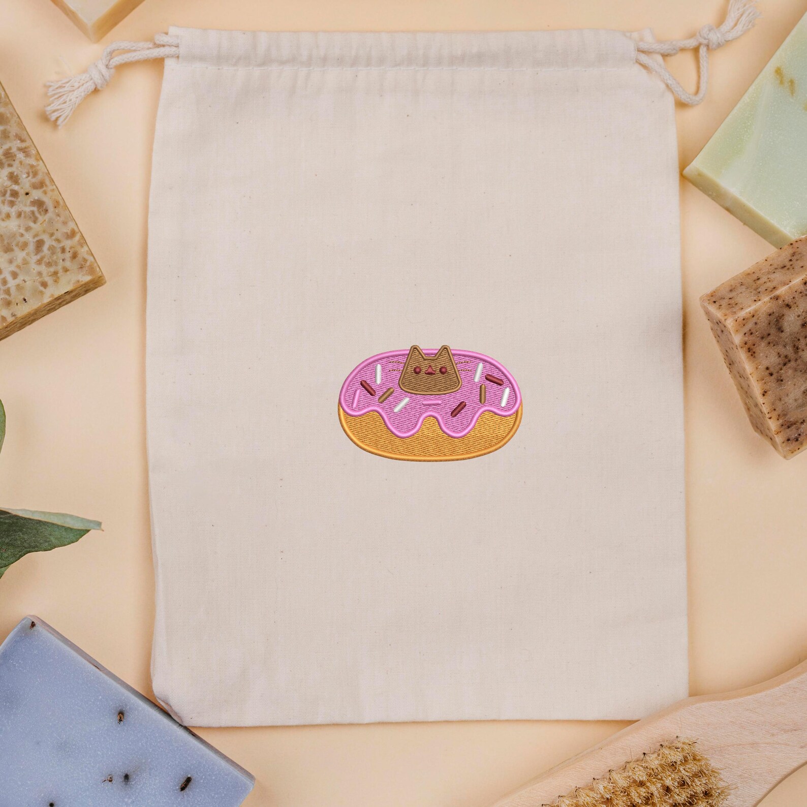 Cute Donut Embroidery Design With Sprinkles, Dessert Machine Embroidery ...