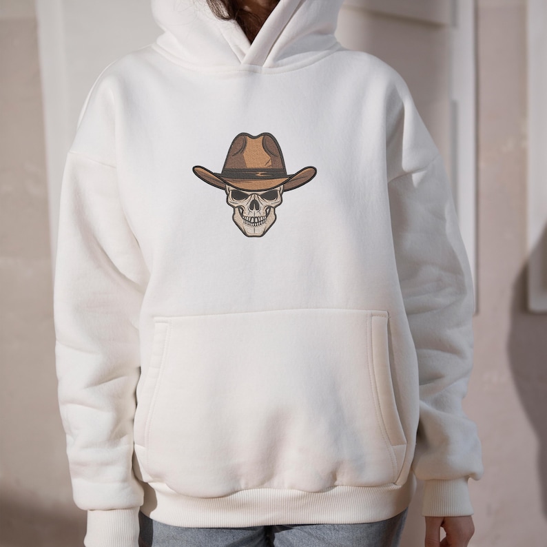 Cowboy Skull Embroidery Design Western Skull With Cowboy Hat Machine ...