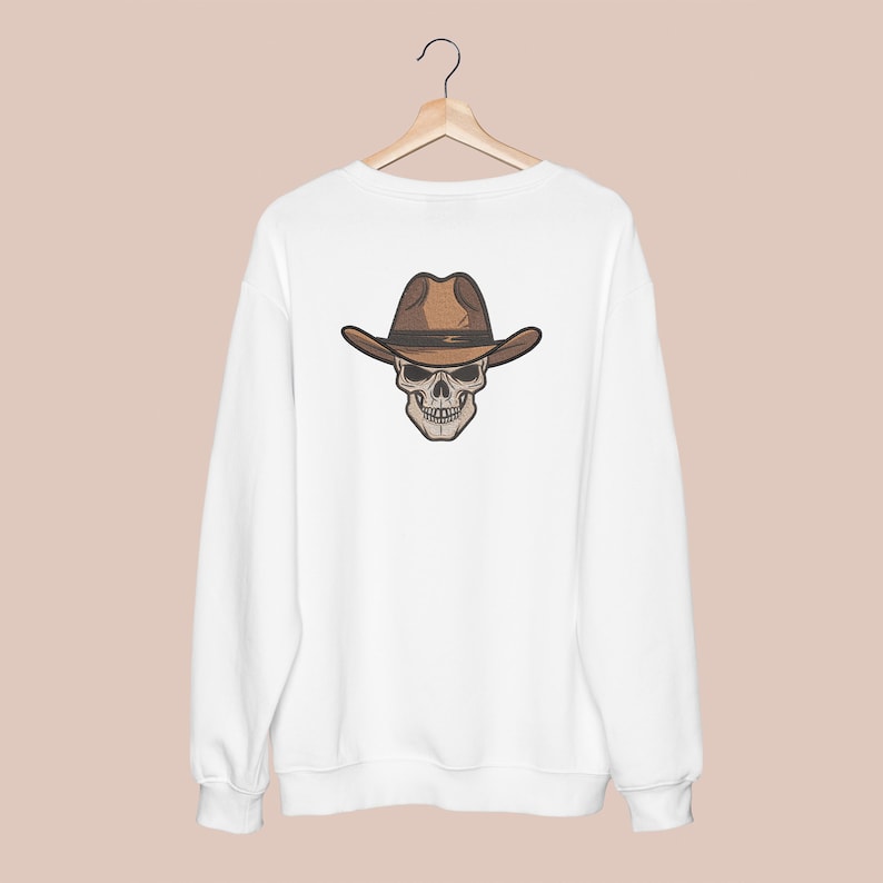 Cowboy Skull Embroidery Design Western Skull With Cowboy Hat Machine ...