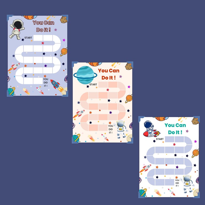 Printable Outer Space Reward Chart. Sticker Behaviour Chart. Chore ...