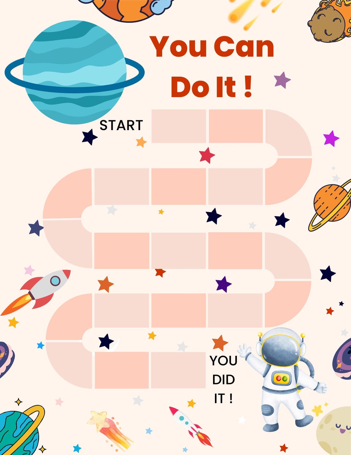 Printable Outer Space Reward Chart. Sticker Behaviour Chart. Chore ...