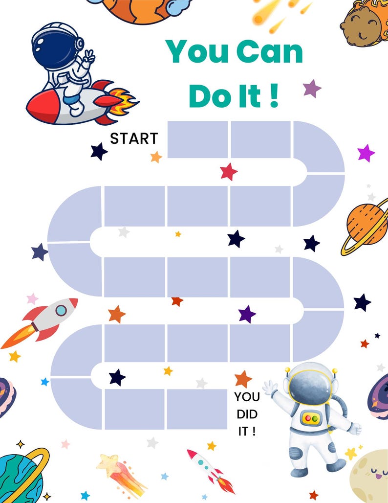 Printable Outer Space Reward Chart. Sticker Behaviour Chart. Chore ...