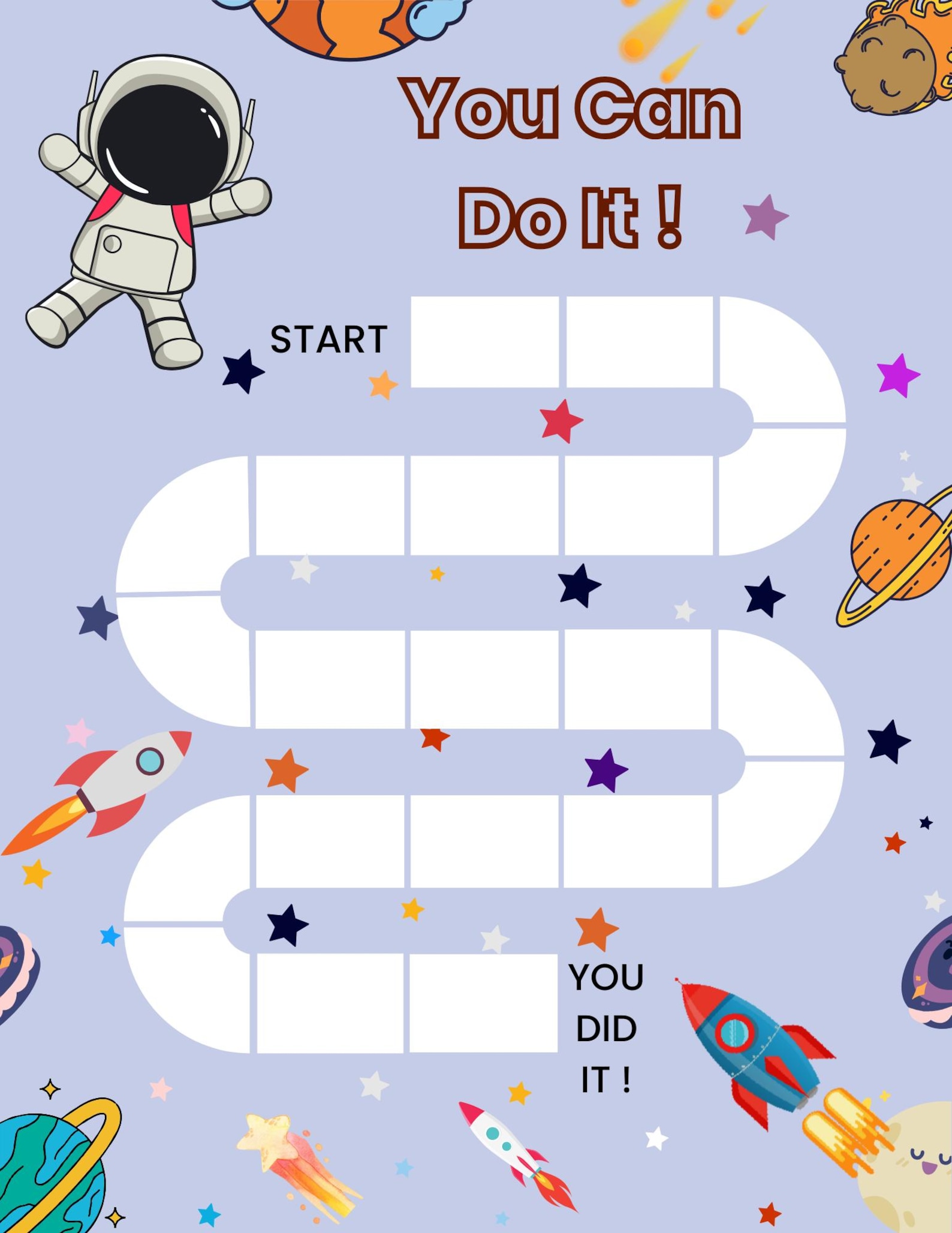 Printable Outer Space Reward Chart. Sticker Behaviour Chart. Chore ...